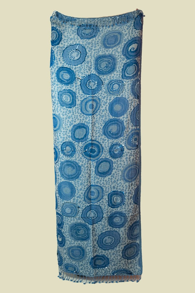 Hand-Embroidered Wool Shawl (70×180) | Made in India